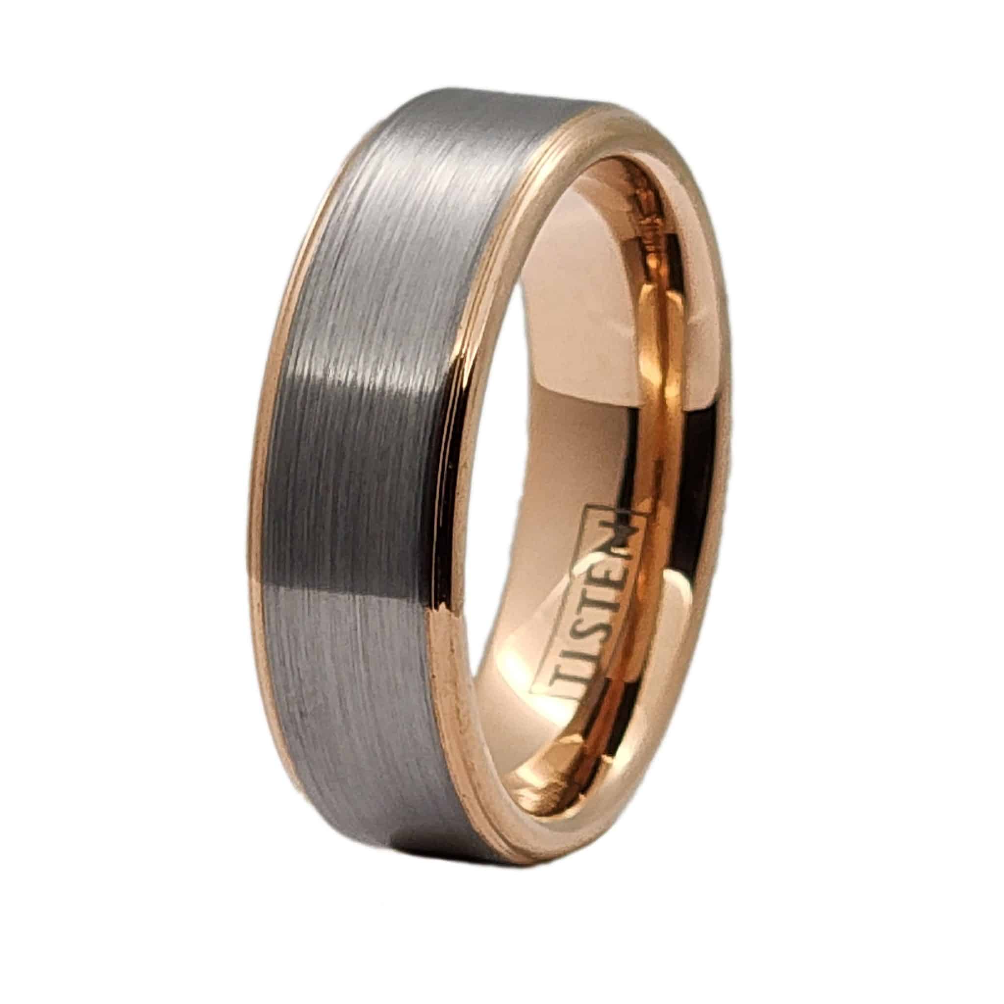 Tisten Rose Gold Band with Outter Brushed Tisten Outlay - Body Tune Plus